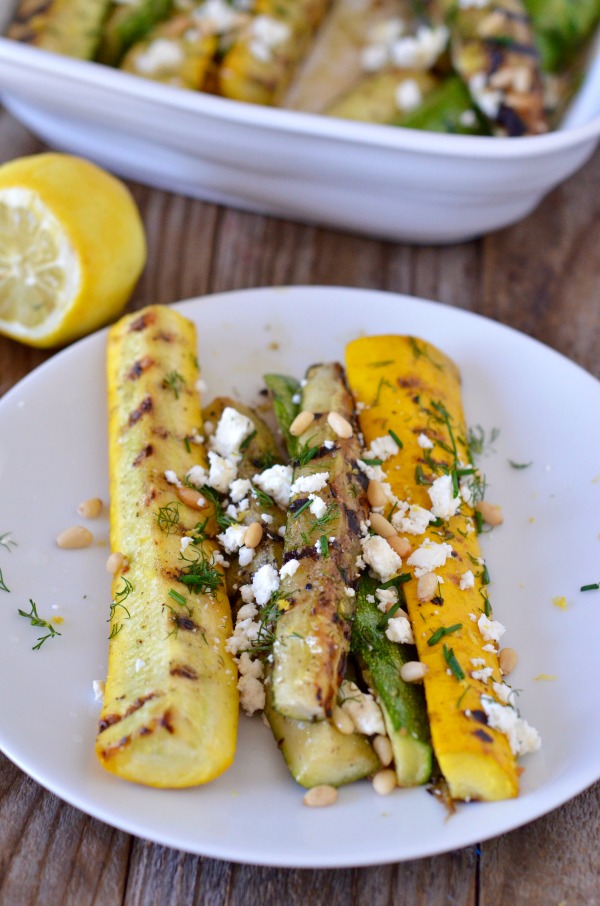 Grilled Summer Squash with Feta, Lemon and Fresh Herbs - Mountain Mama ...