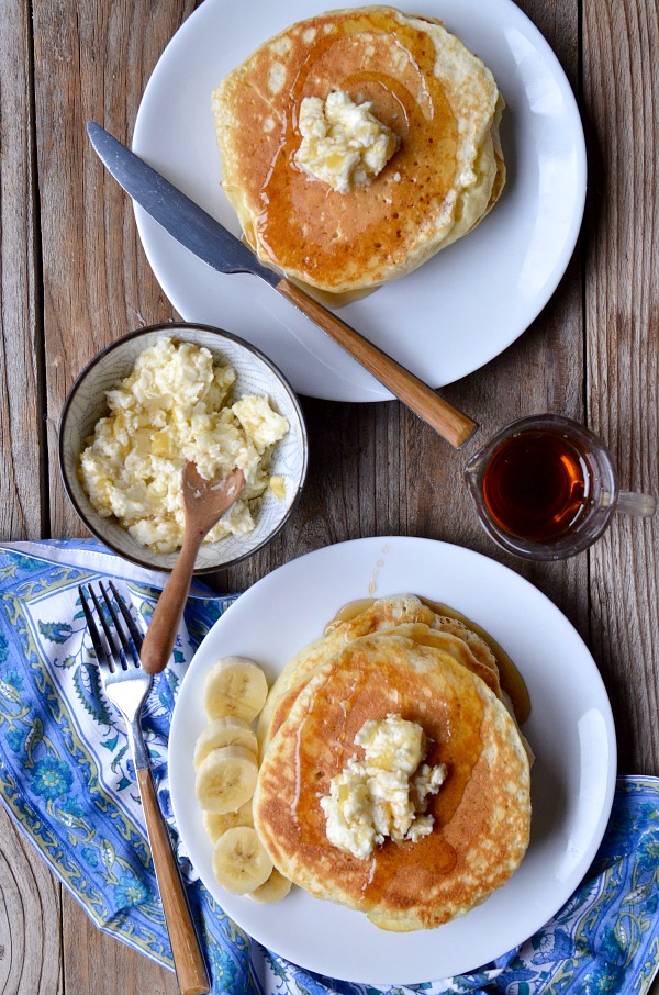 High Altitude Pancakes with Banana Butter - Mountain Mama Cooks