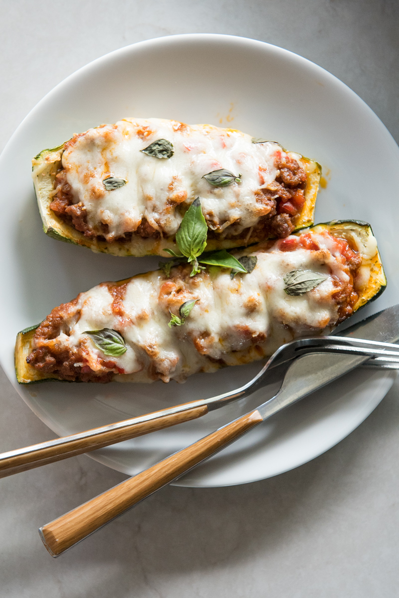 Italian Style Zucchini Boats with Turkey Sausage - Mountain Mama Cooks
